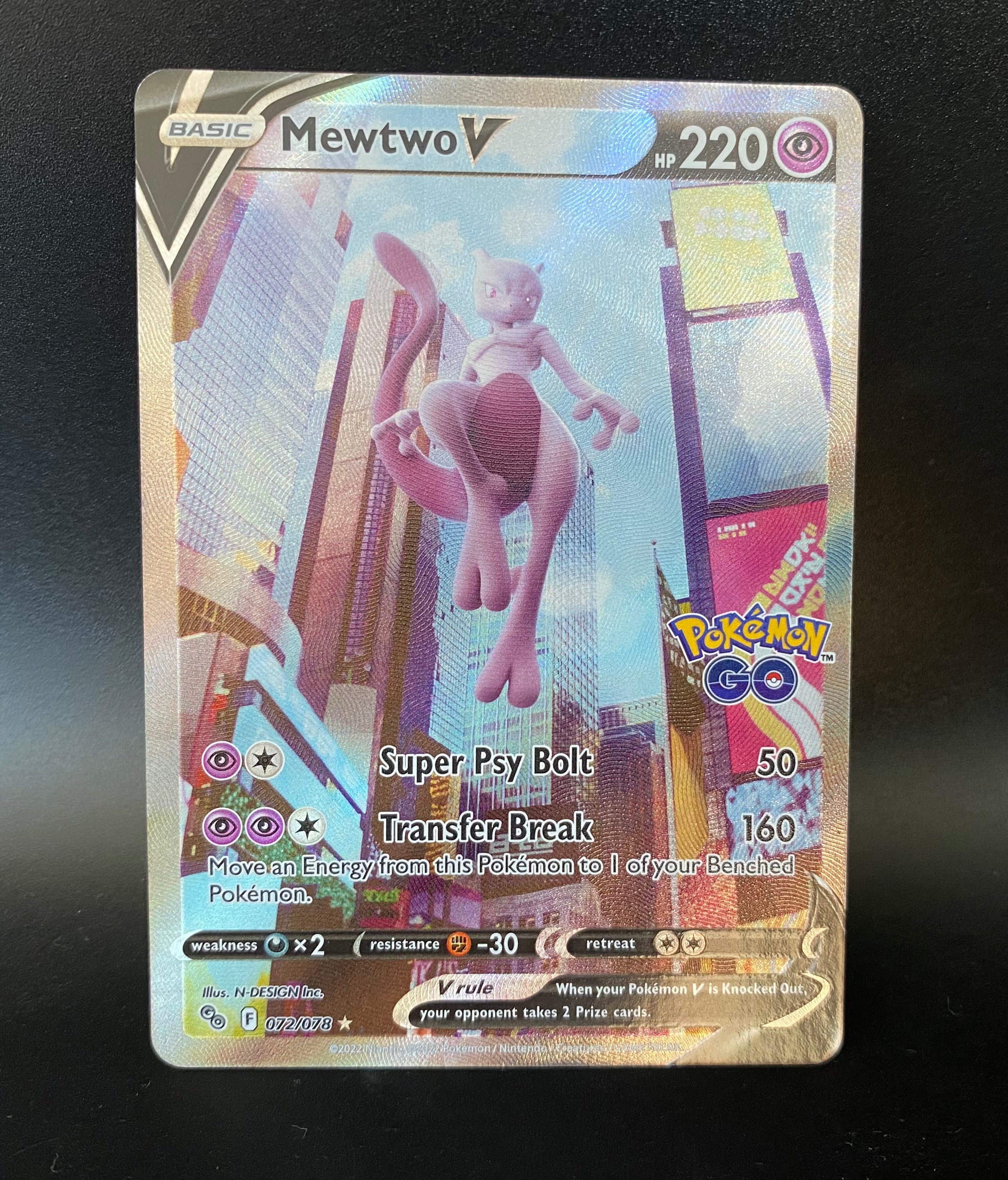 Mewtwo V Alt Art 072/078 | Pokémon Card