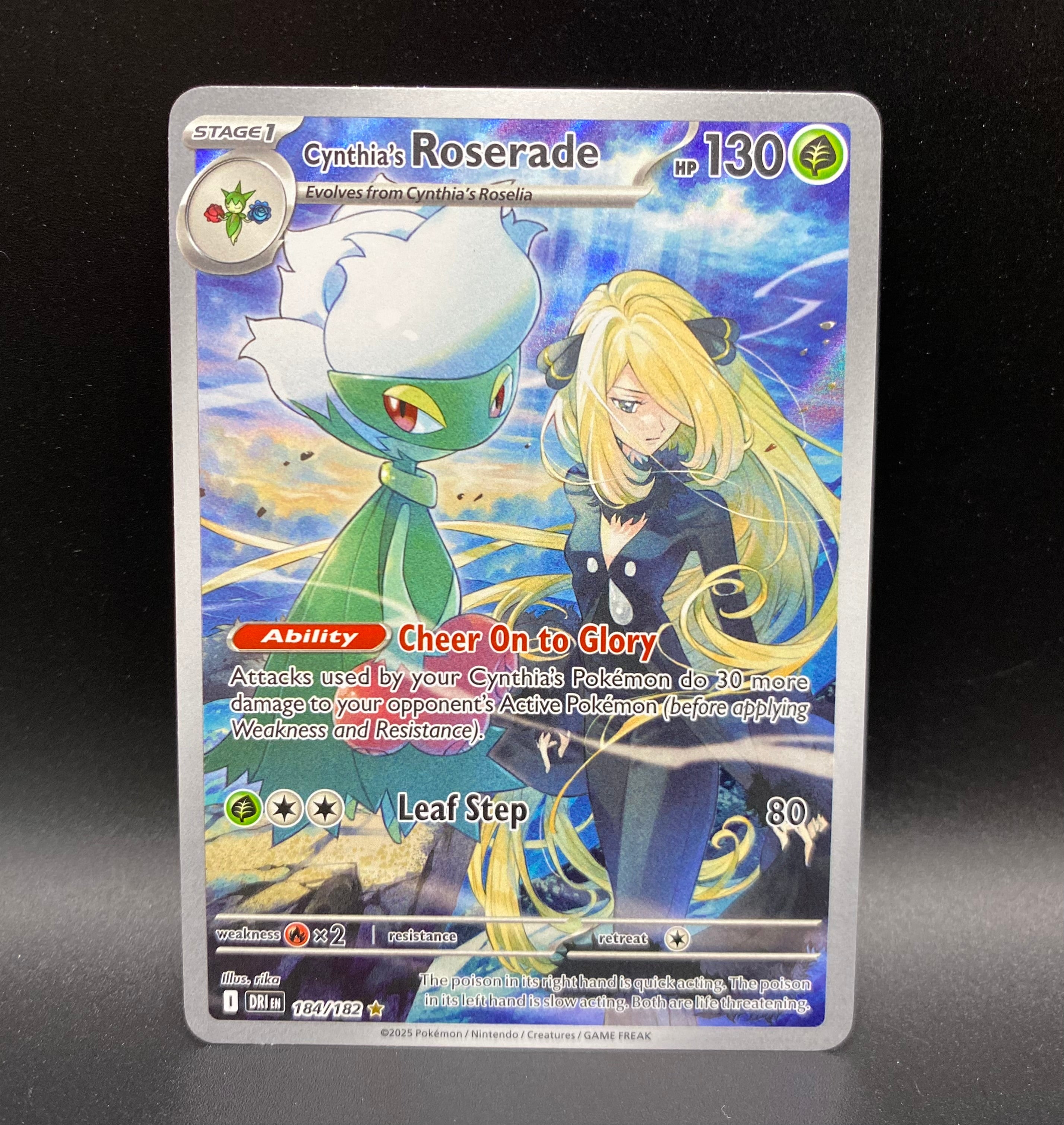 Cynthia’s Roserade 184/182 Illustration Rare | Pokémon Card